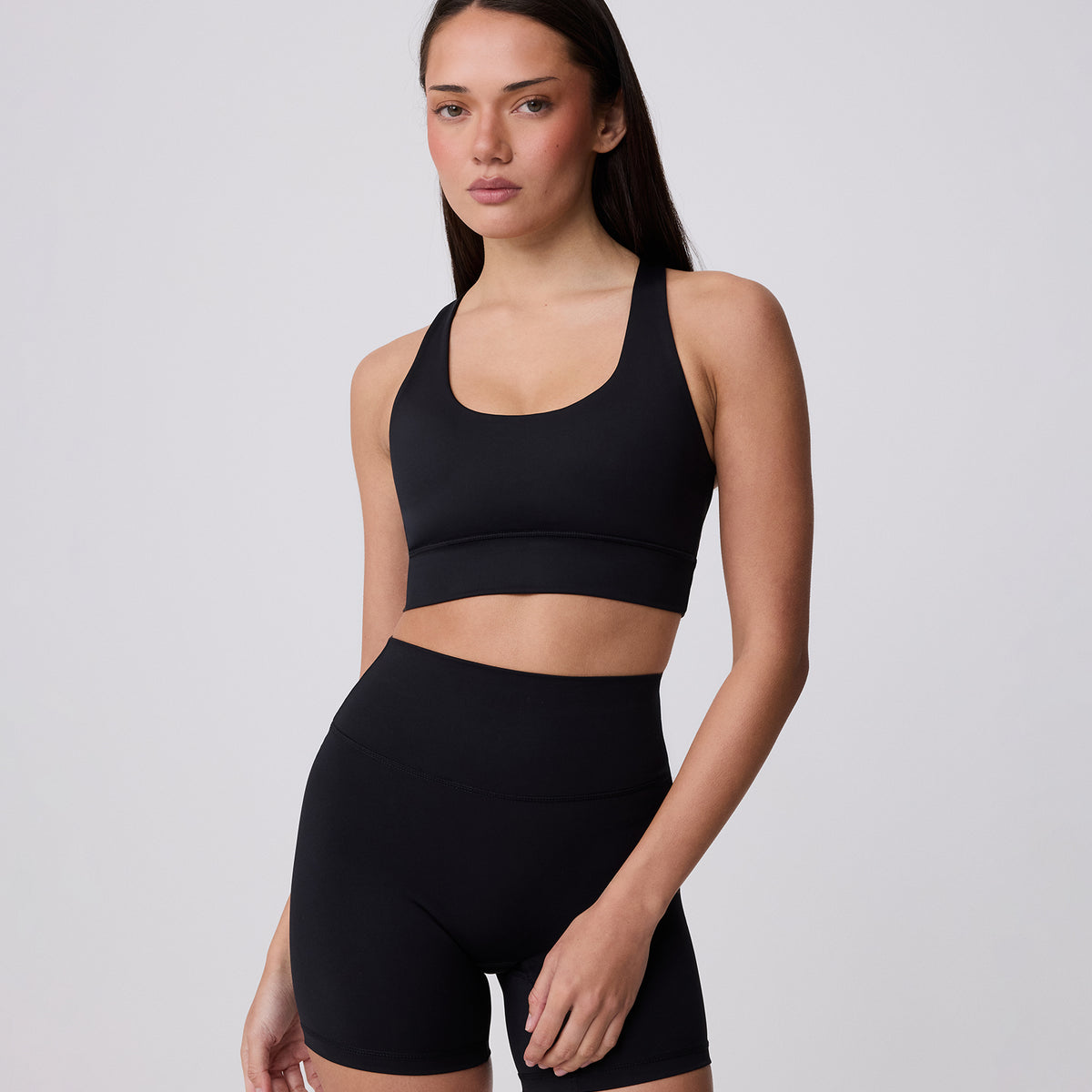 Contour+ Mesh Back Crop - Black – Upstate Sport